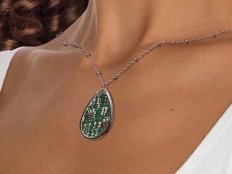 Circuitboard Necklace Motherboard Jewelry PCB Accessory Geeky Gift ...