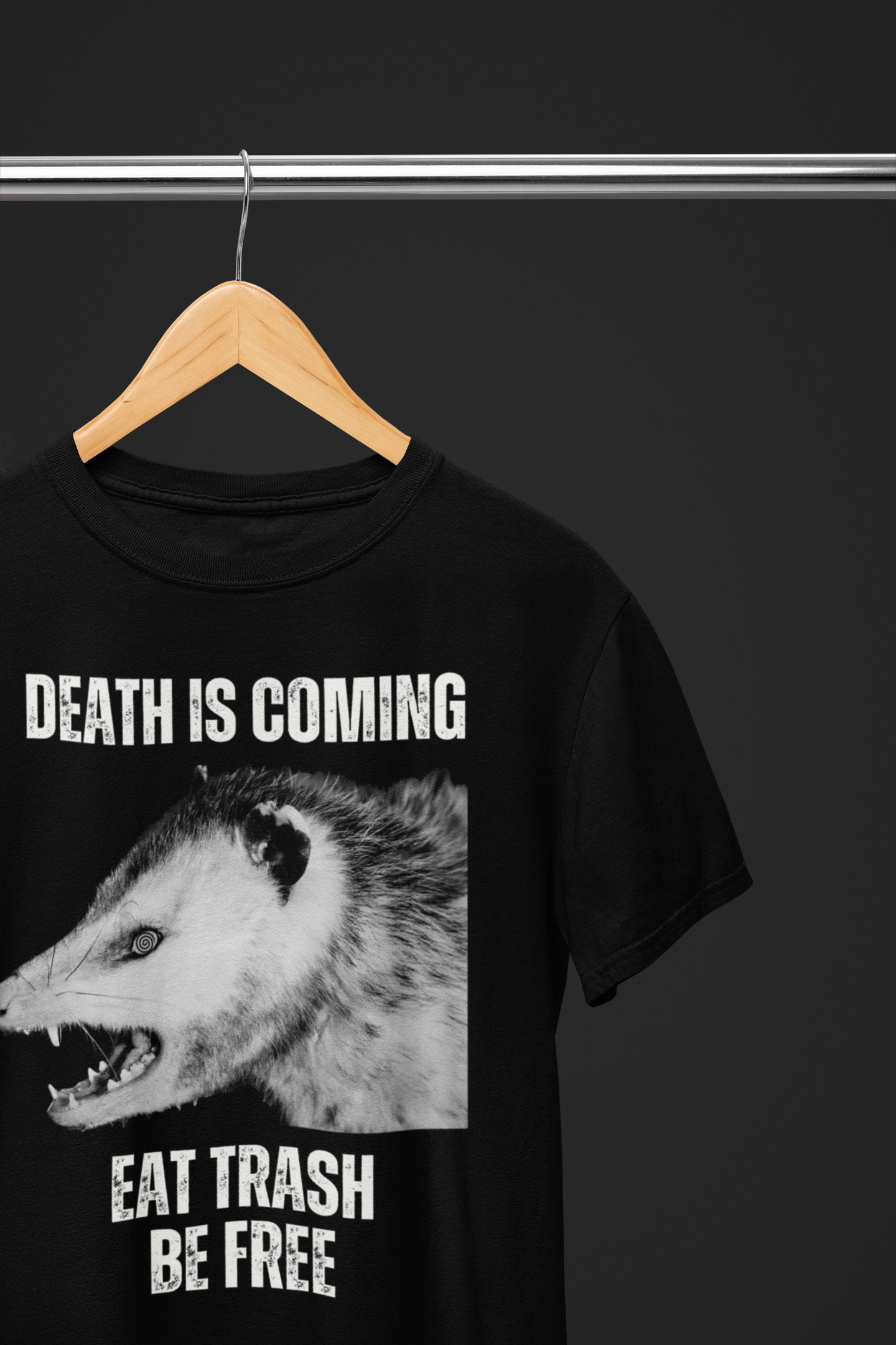 Death is Coming Possum T Shirt, Trippy Opossum Psychedlic T-shirt ...