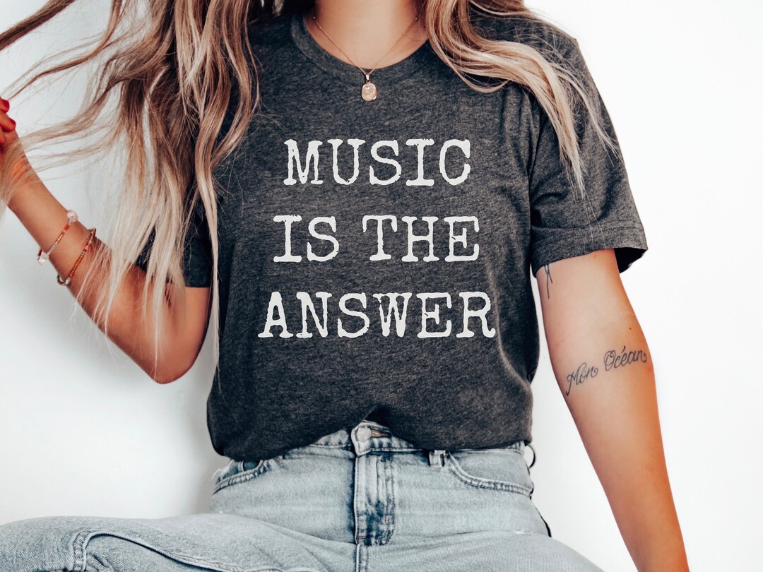 Music is the Answer T-shirt, Musician T Shirt for Women Men, Unique ...