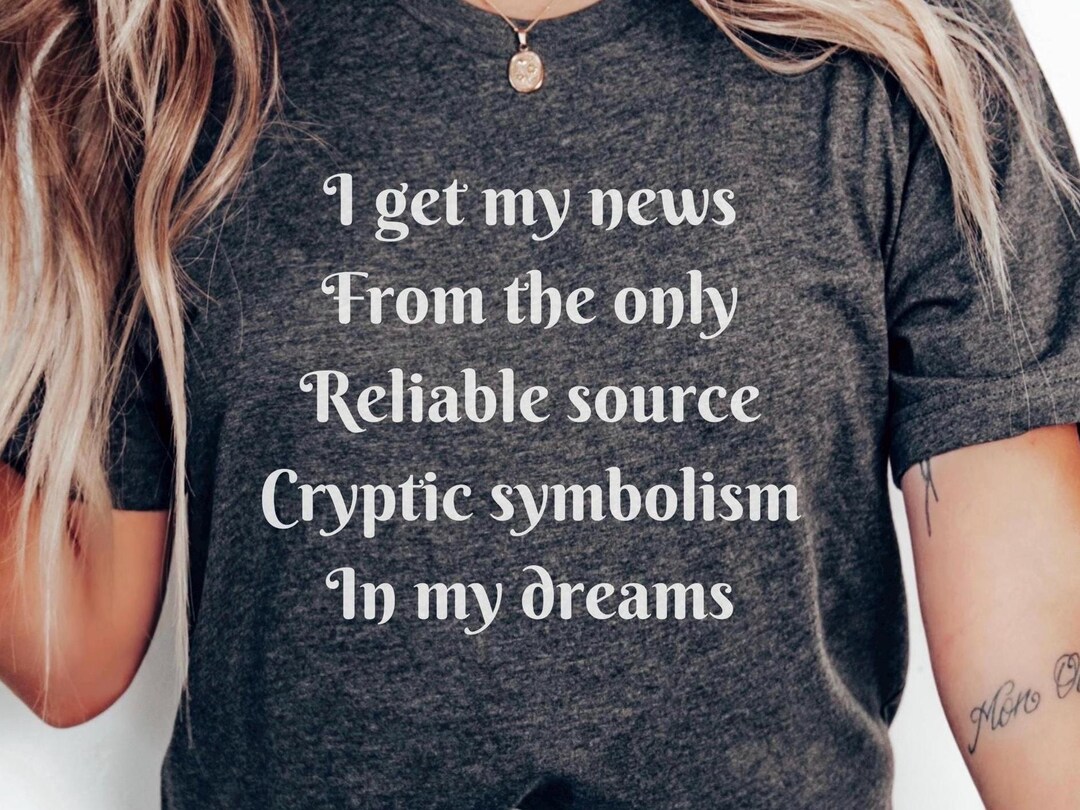 Cryptic Symbolism in My Dream T-shirt, Funny Quirky Whimsical T Shirt ...