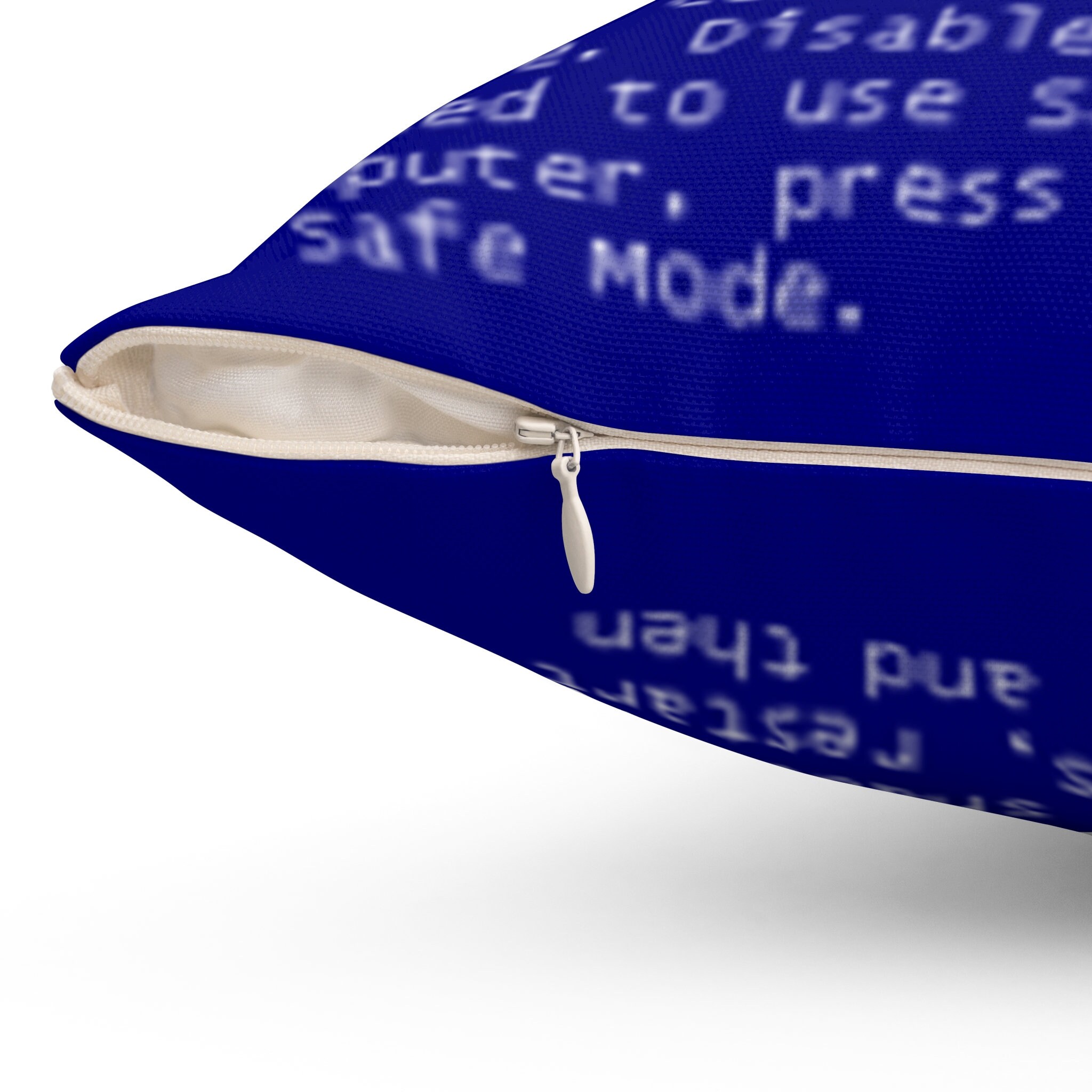 Blue Screen of Death Pillow, BSOD Pillow, Fun Dark Blue Square Pillow ...