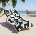 QR Code Print Beach Towel, Black and White Beach Towel, QR Print Pool ...