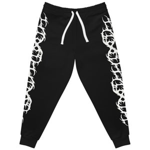 Cyber Sigil Side Stripe Joggers, Black Alt Core Athletic Joggers ...