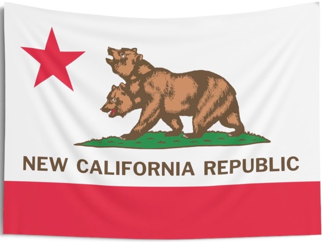 New California Republic Flag Tapestry, NCR Flag Banner Canvas Artwork ...