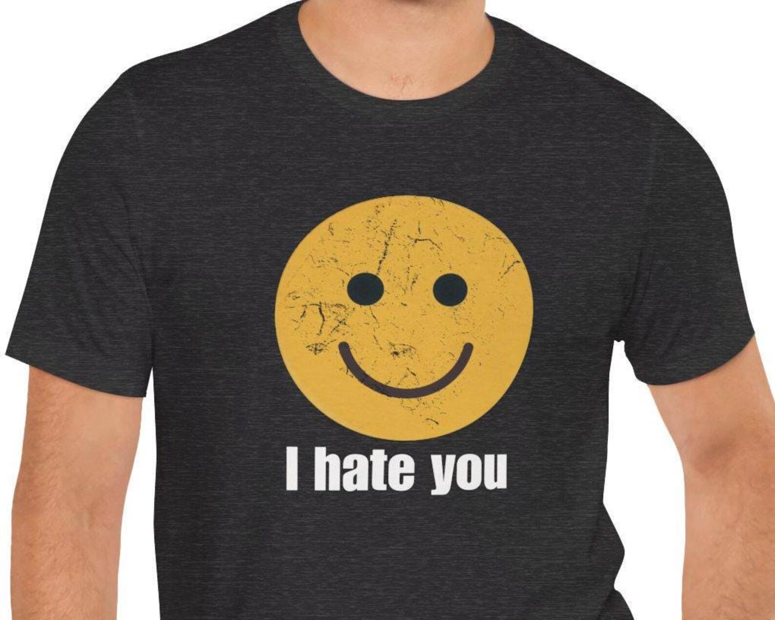 I Hate You Smiley Face T-shirt, Cute Bipolar T Shirt for Men Women ...