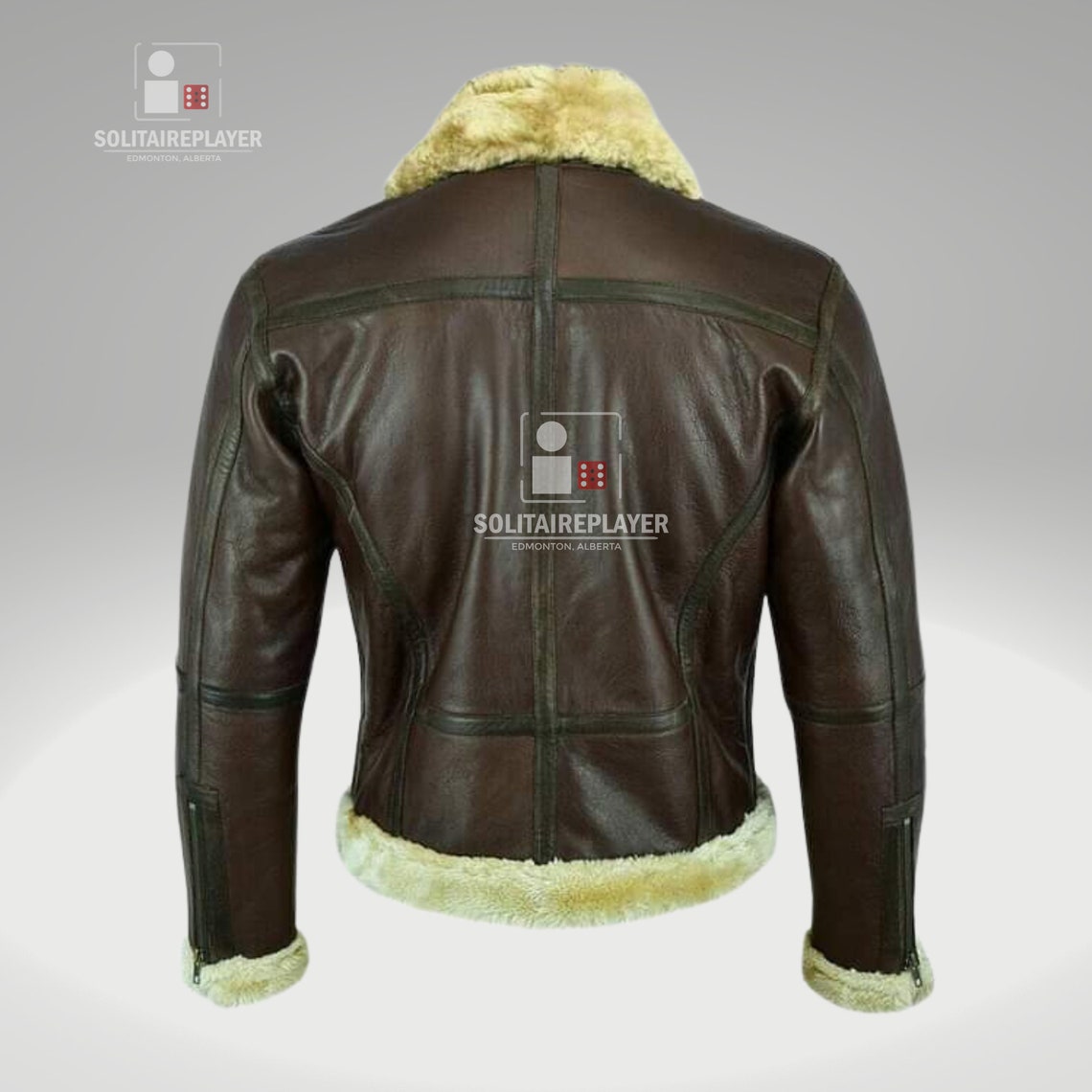 Brown B3 Aviator Jacket / RAF Aviator Brown Leather Jacket/ Shearling ...