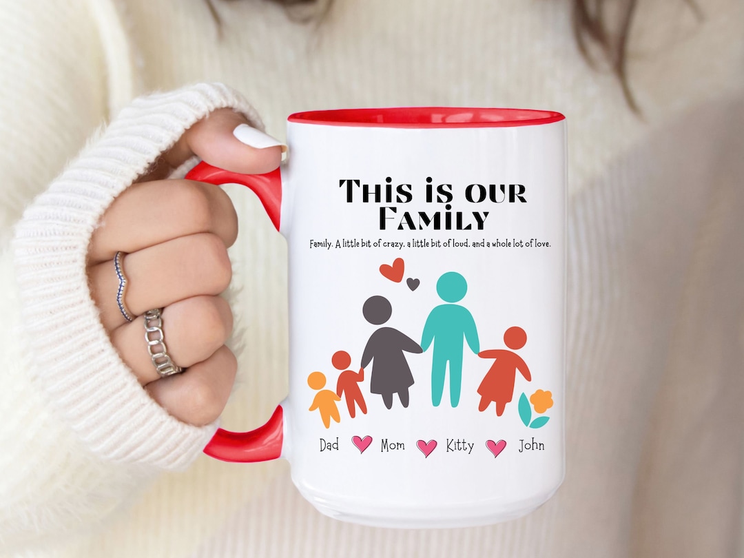 Custom Family Mug, Family Personalized Mug, Our Family Print Cup, Mom ...