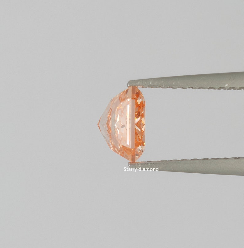 3.225ct Radiant Cut Fancy Intense Pinkish Orange Lab - Etsy