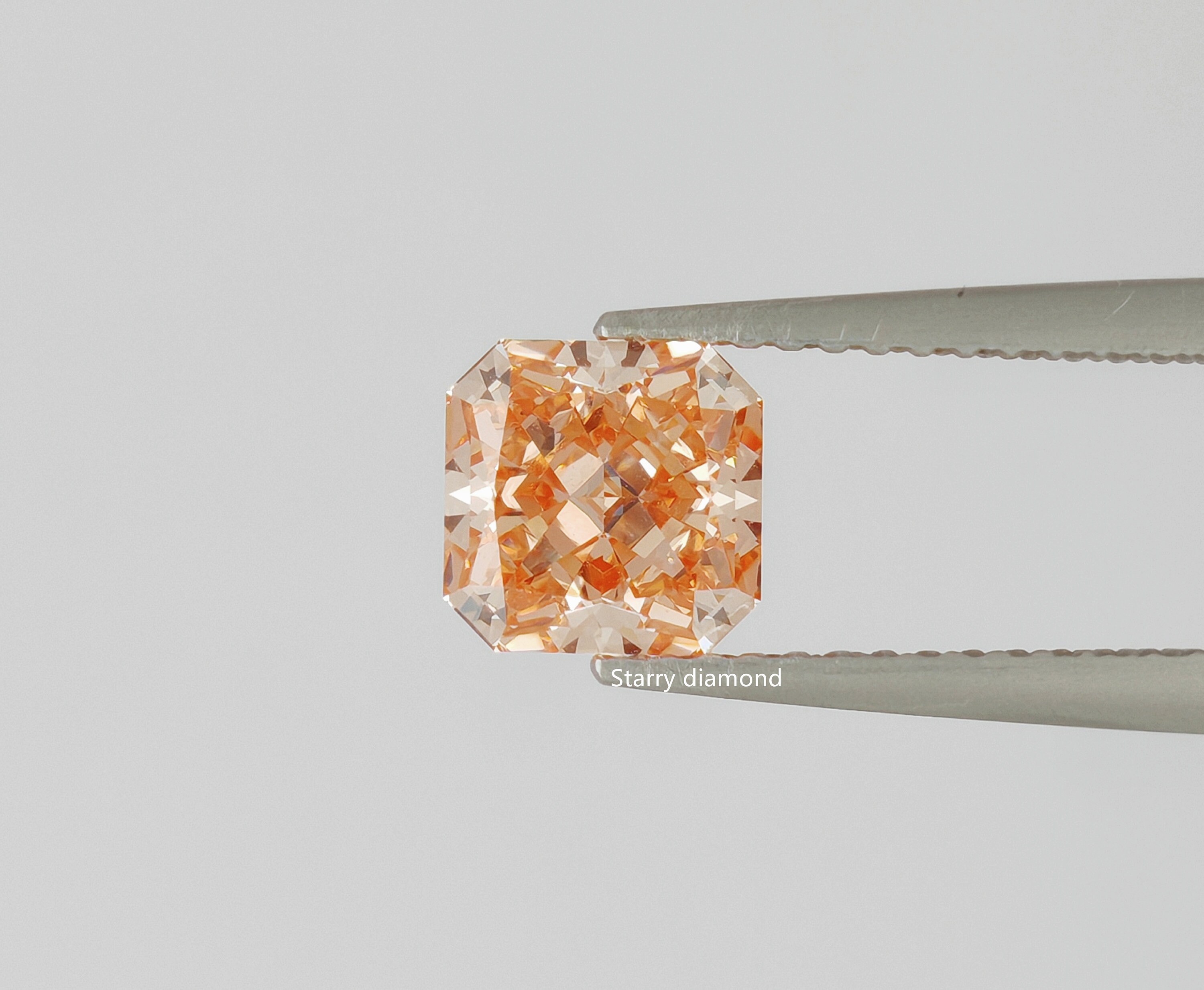 3.225ct Radiant Cut Fancy Intense Pinkish Orange Lab - Etsy