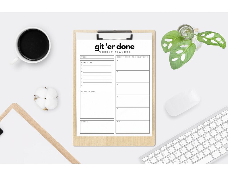Git Er Done Printable To-do List - Printable Planner- Daily to Do List ...