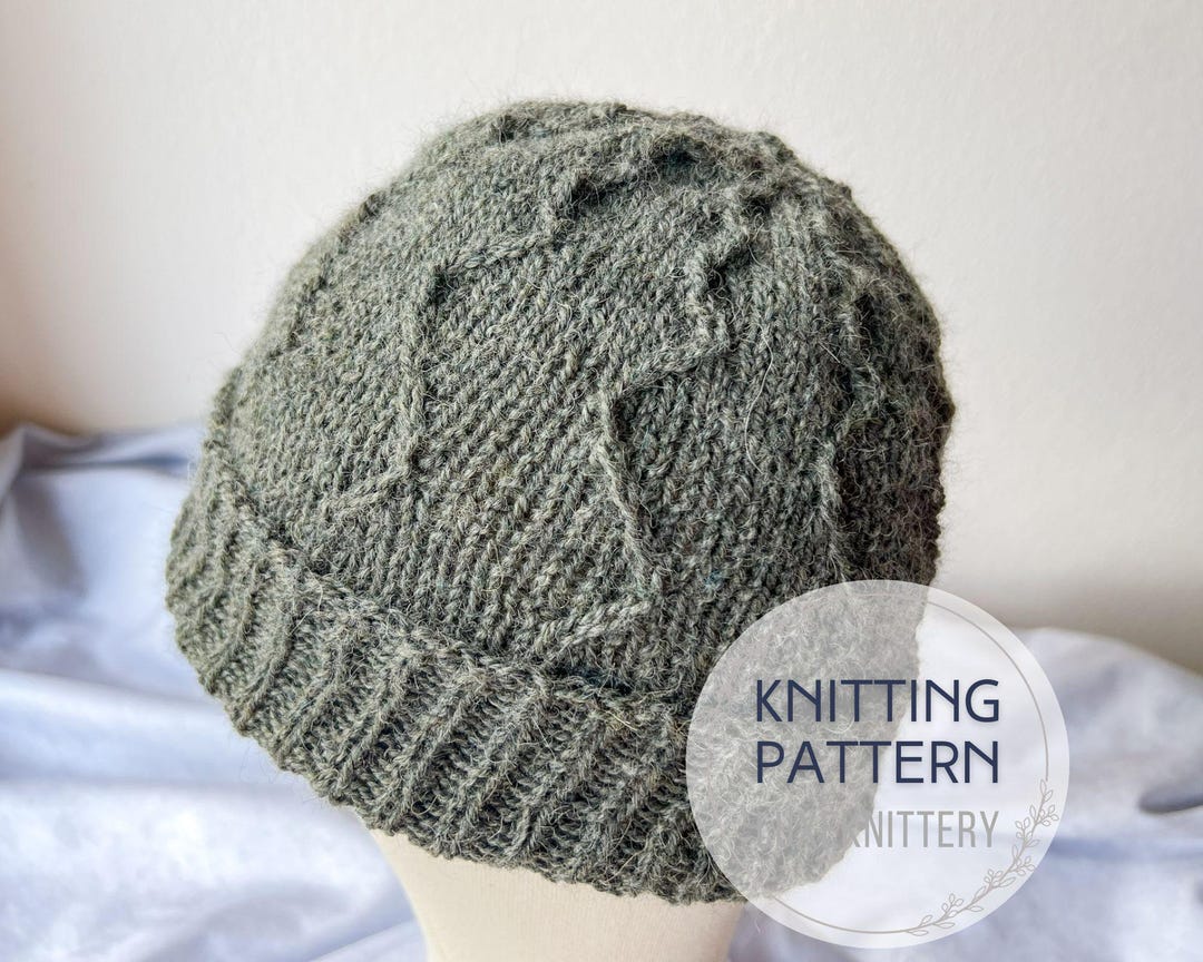 Hat Knitting PATTERN / Intermediate Hat Knitting Pattern Quick Gift One ...