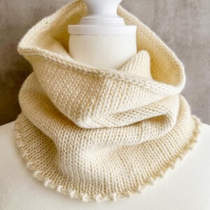 Easy Cowl Knitting PATTERN, Worsted Weight Scarf (digital Download) One ...