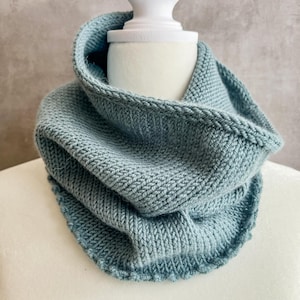 Easy Cowl Knitting PATTERN, Worsted Weight Scarf (digital Download) One ...