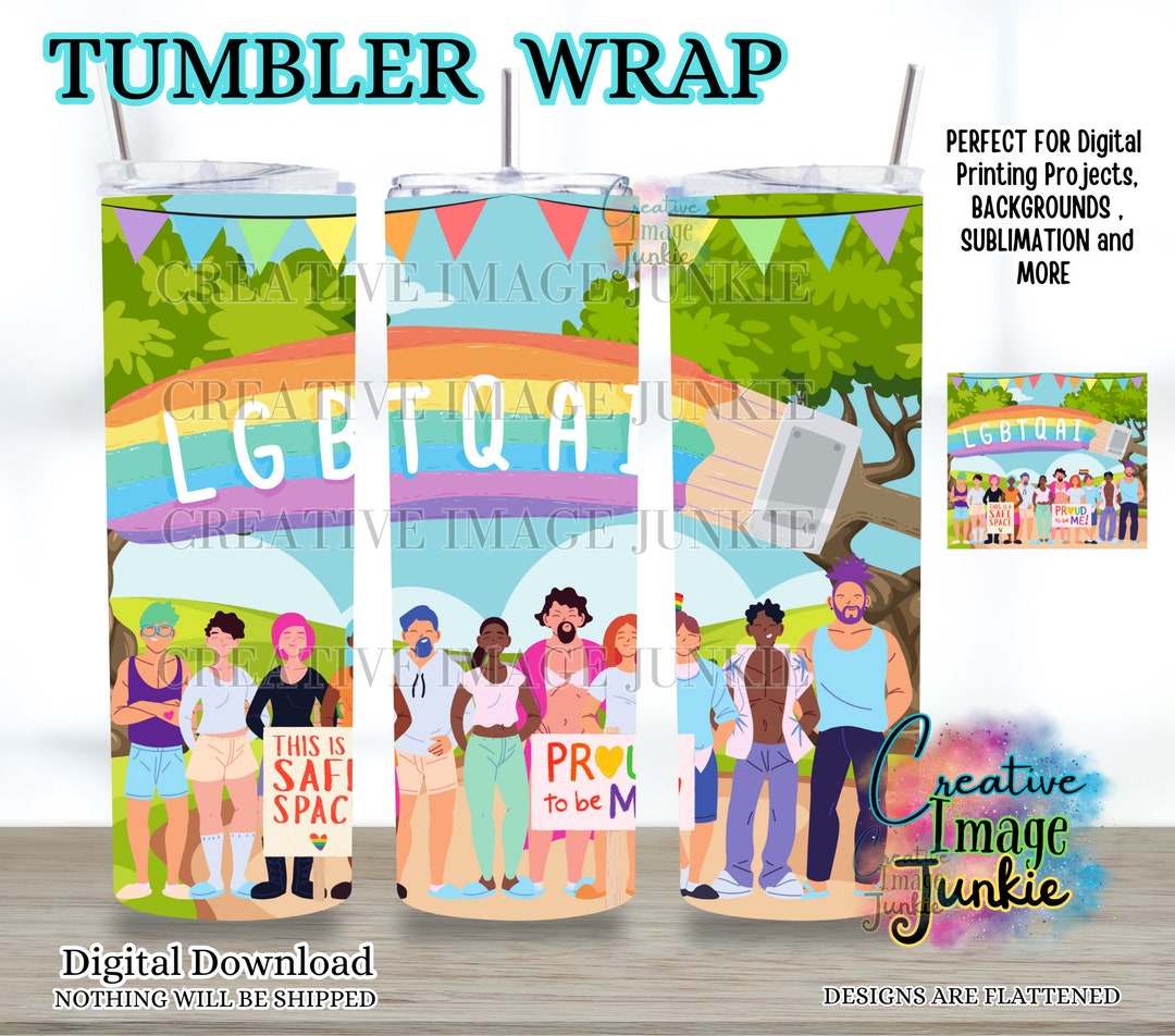 Human Rights Tumbler Wrap, LGBTQ Tumbler Wrap, Trans Tumbler Wrap, 20oz ...