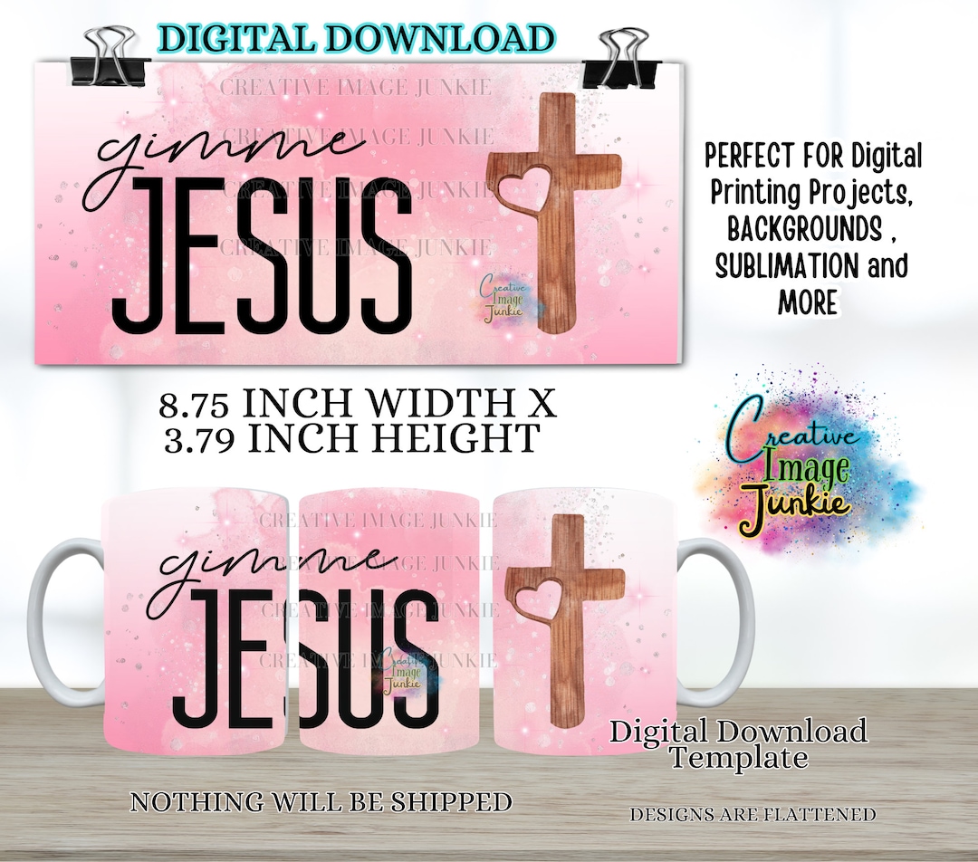 Jesus Mug Wrap, 12oz Jesus Mug Wrap, Christ Mug Wrap, Digital Download ...