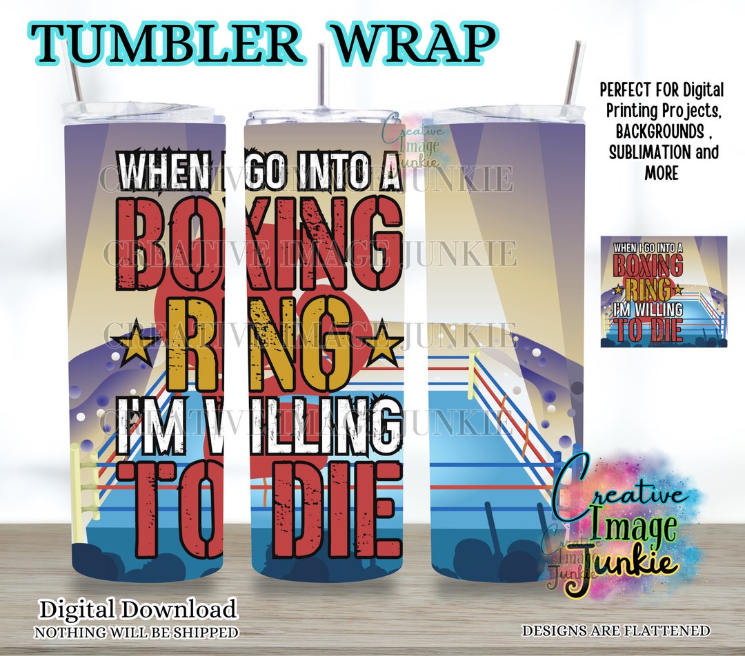Boxing Ring Tumbler Wrap, Boxing Gloves Tumbler Wrap, 20 Oz Boxing ...