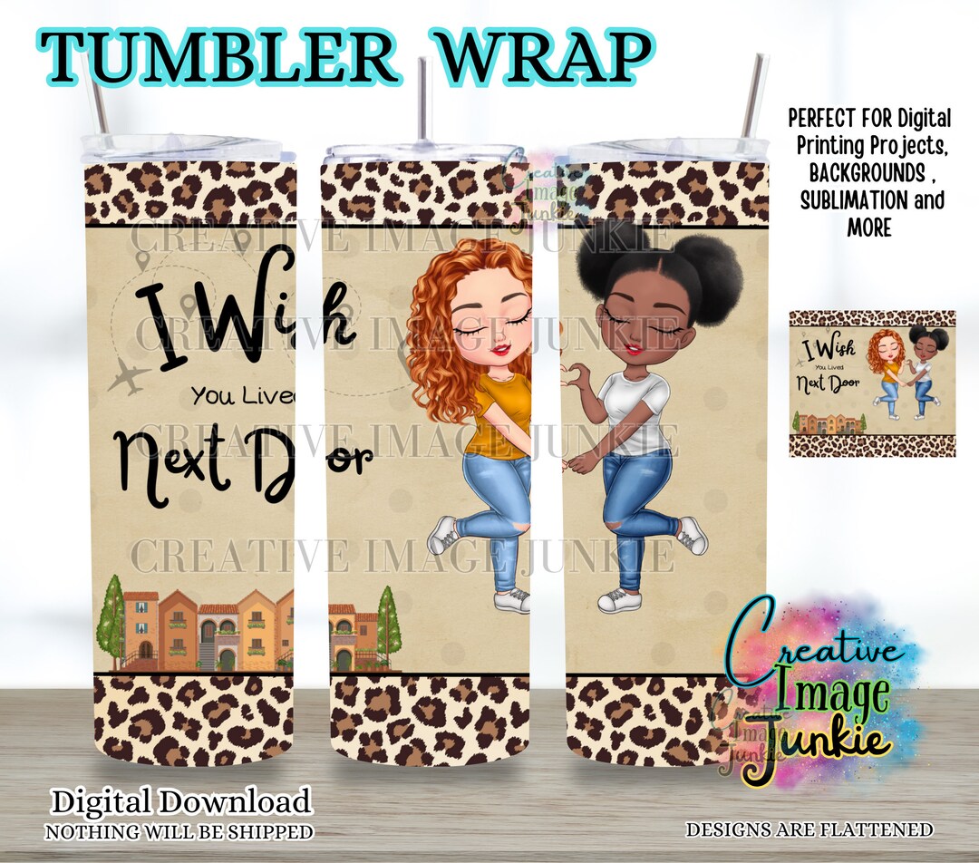 Bestie Tumbler Wrap Igital Download, 20oz Sublimation Wrap, Best Friend ...