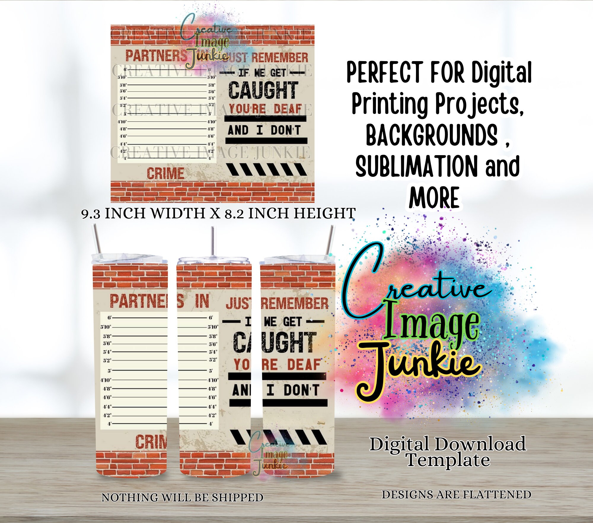 Partners in Crime PNG, 20oz Bestie Sublimation Wrap, Digital Download ...