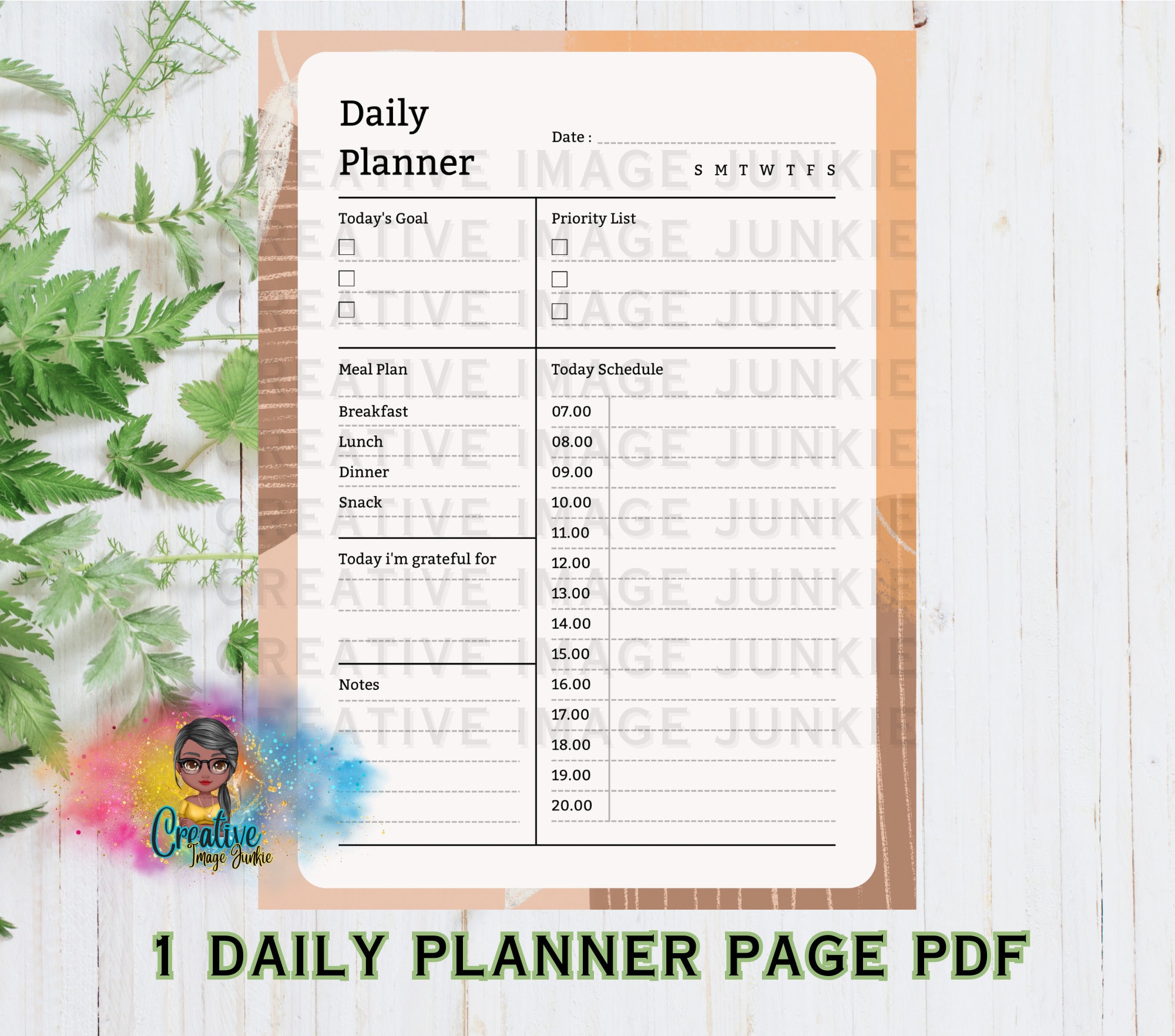 Digital Planner Printable PDF Pages Daily Weekly Monthly - Etsy