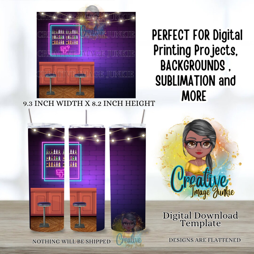 Purple Night Club, Printable Sublimation Template Wrap Design, PNG ...