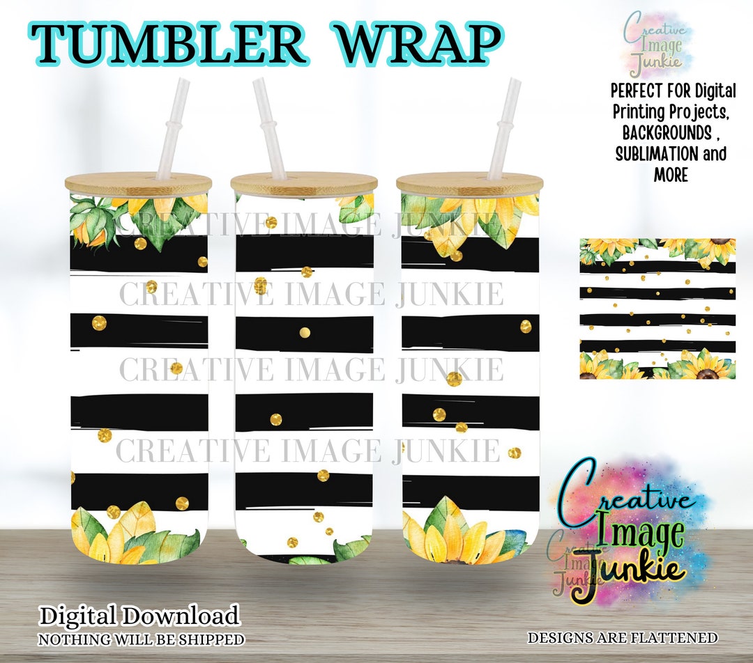 25oz Libby Sublimation Wrap, Digital Download, Sunflower Libbey Wrap - Etsy