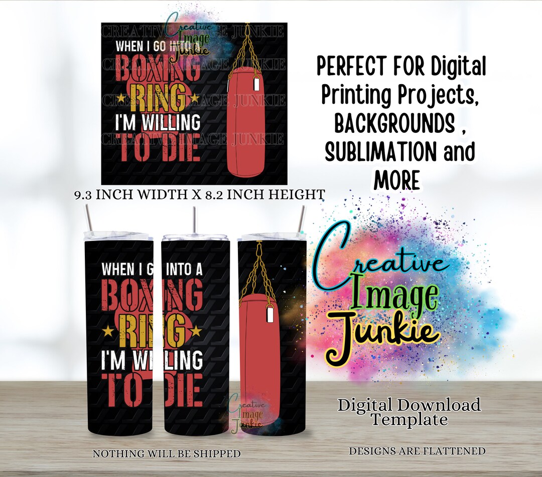 Boxing Ring Tumbler Wrap Punching Bag Tumbler Wrap 20 Oz - Etsy