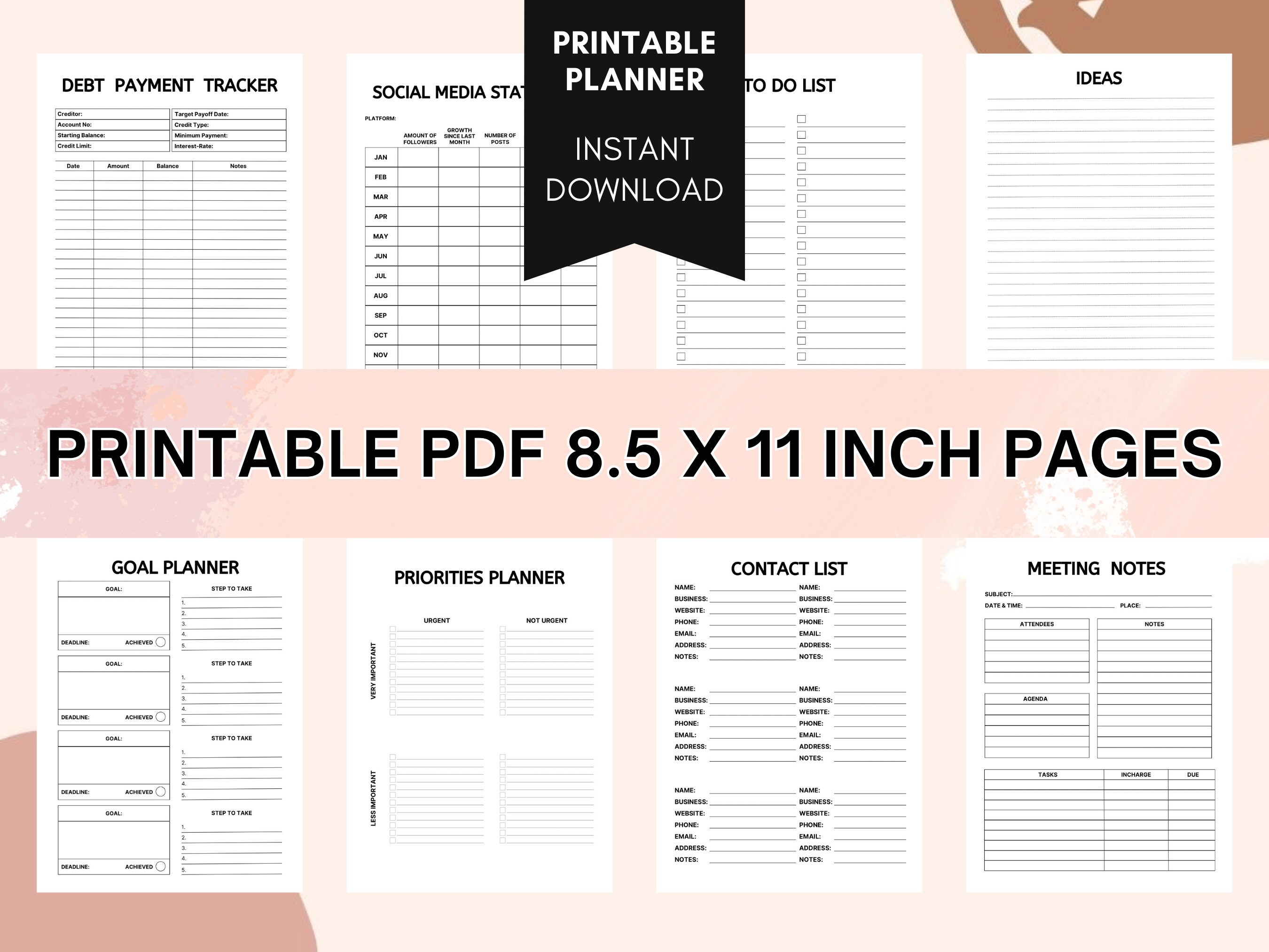 T-shirt Business Planner Template, T-shirt Business Startup Guide, T ...