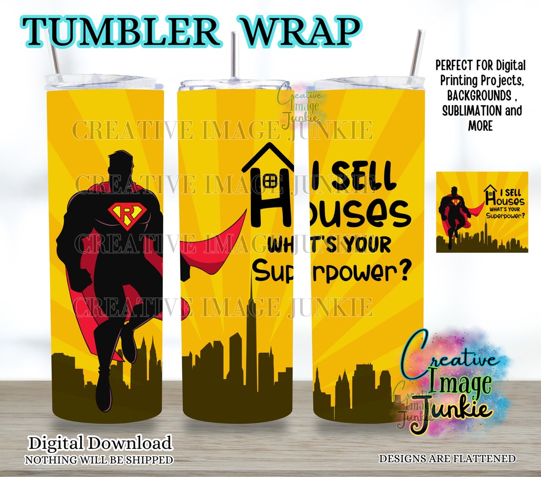 Real Estate Agent Cup Wrap, Digital Download, 20oz Sublimation Tumbler ...