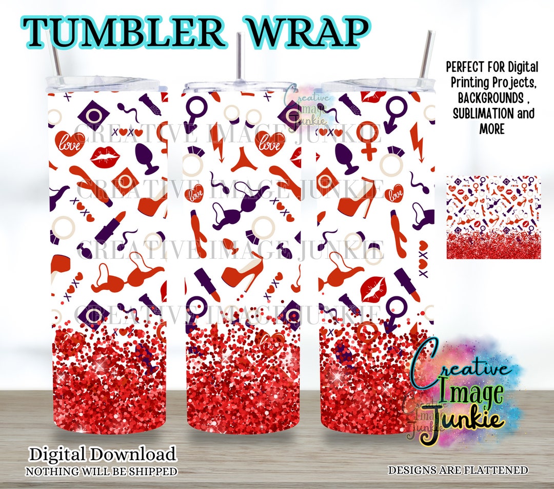 Adult Toys Tumbler Wrap, Digital Download, 20oz Sublimation Tumbler ...