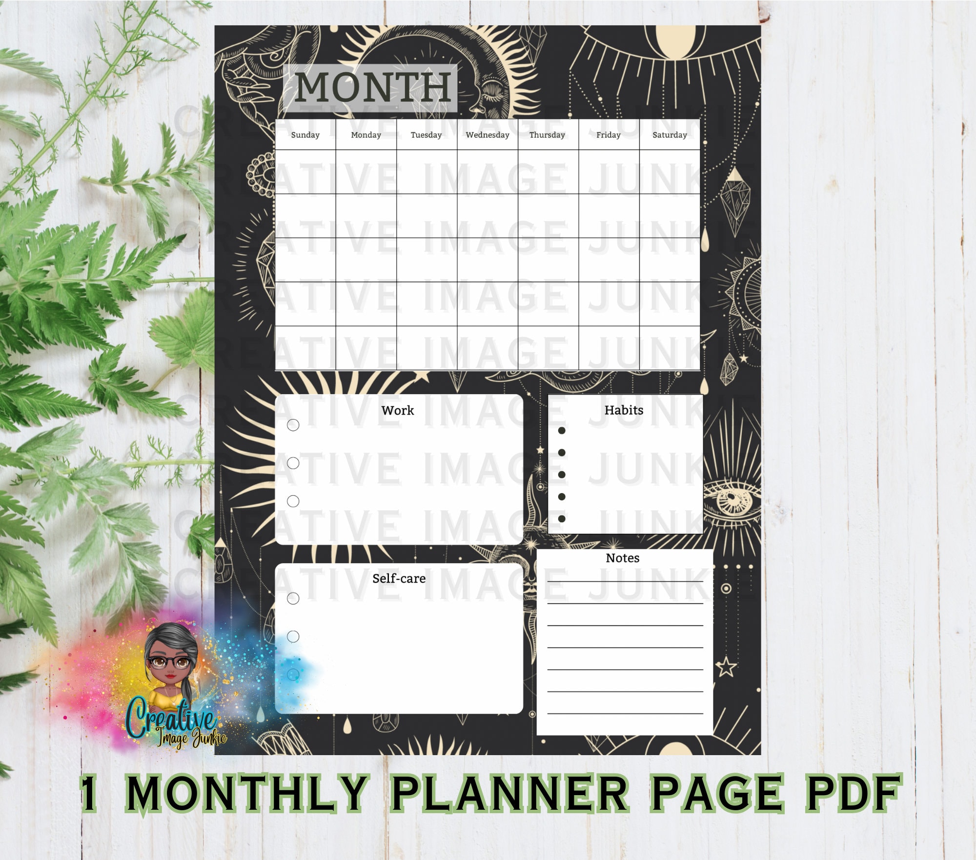 Digital Planner Printable PDF Pages Daily Weekly Monthly - Etsy