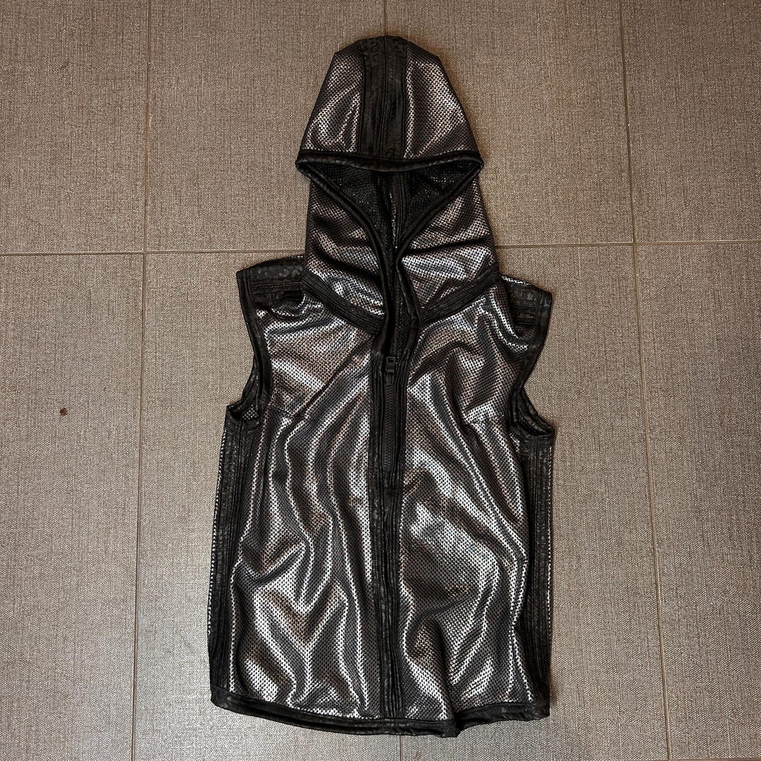 Silver Mesh Cyberpunk Hooded Vest (prototype) - Etsy