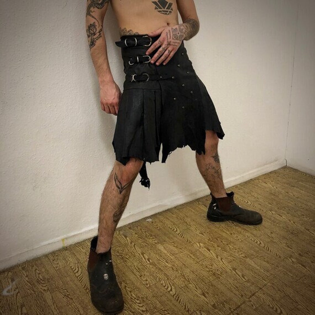 Viking Leather Kilt Custom Made - Etsy