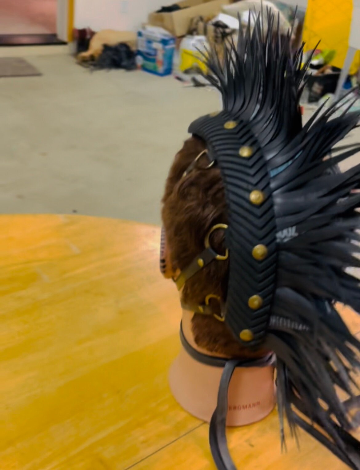 Recycled Rubber Mohawk Headgear - Post Apocalyptic Style - Etsy