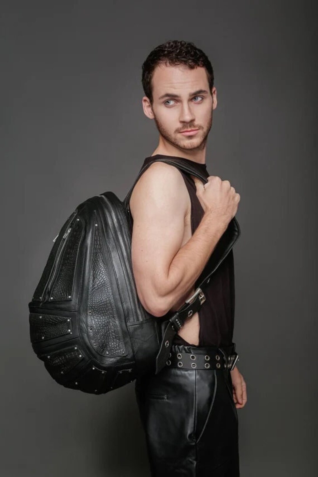 XL Nina Turtle Backpack (black X Silver) - Etsy