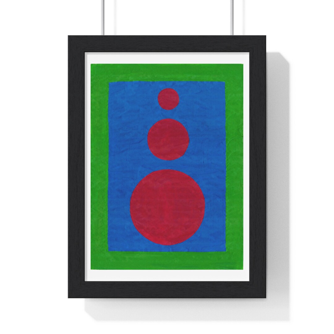 3 Red Dots Wall Art - Etsy