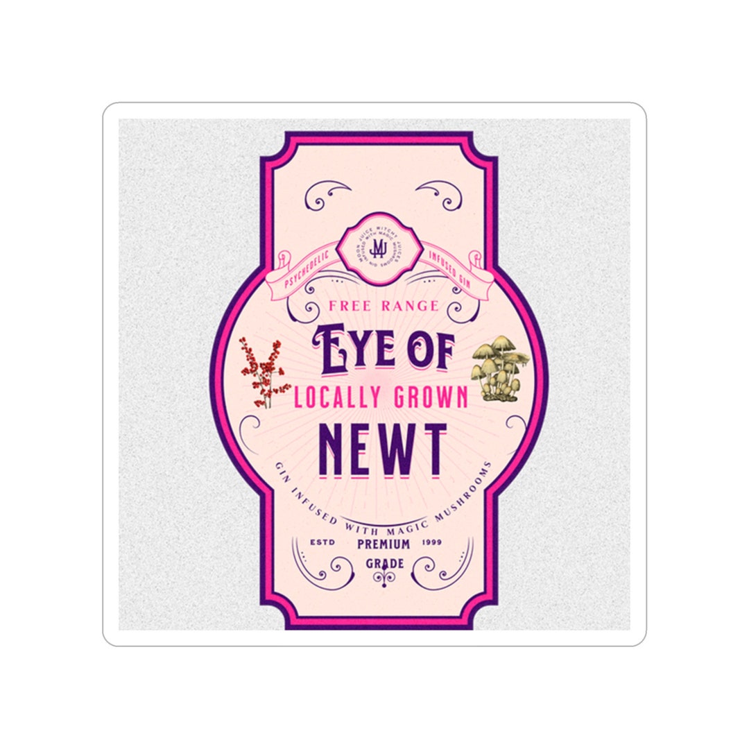 Halloween Sticker Eye of Newt Label Witch Potion Jar Label Transparent ...
