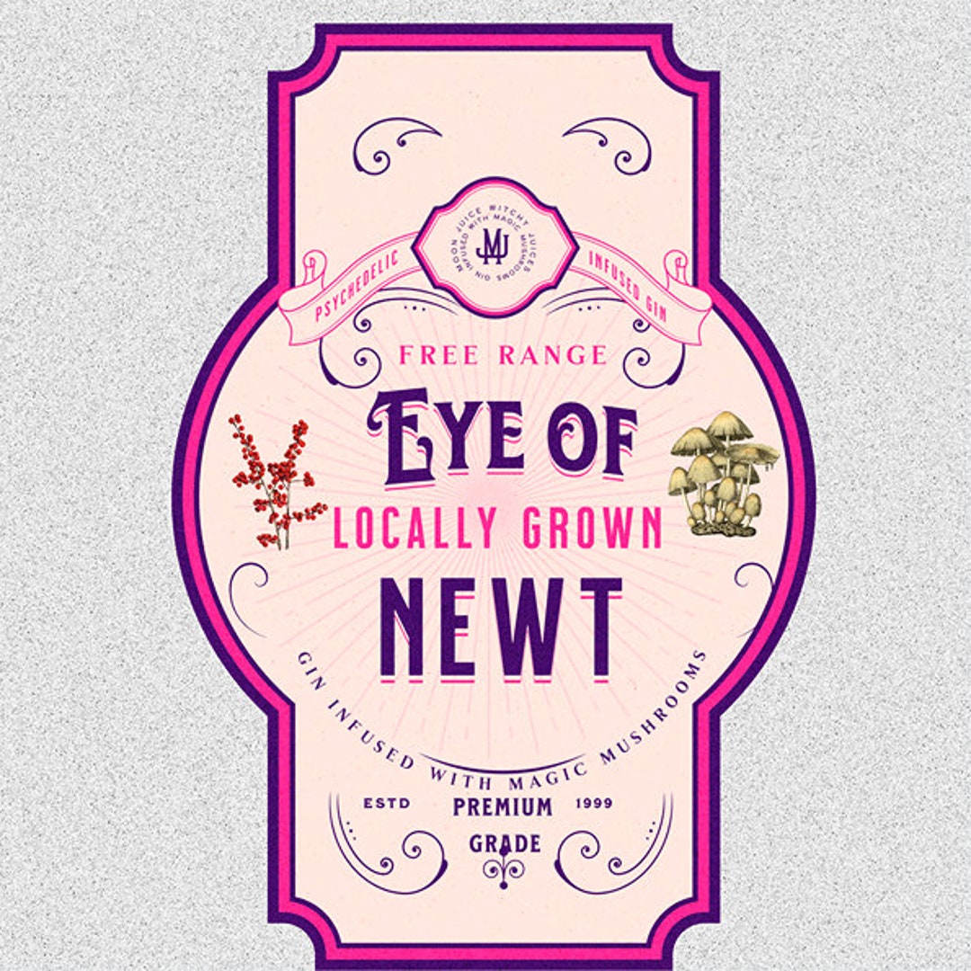 Halloween Eye of Newt Label Witches' Brew Magic Potion Digital Label ...