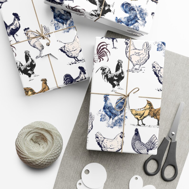 Chicken Wrapping Paper Gift Wrap Paper - Etsy