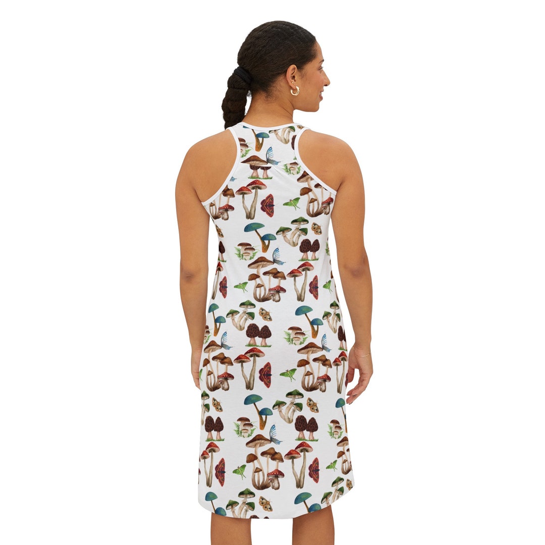 Mushroom Dress Fun Casual Summer Wardrobe Garden Butterfly Moth ...