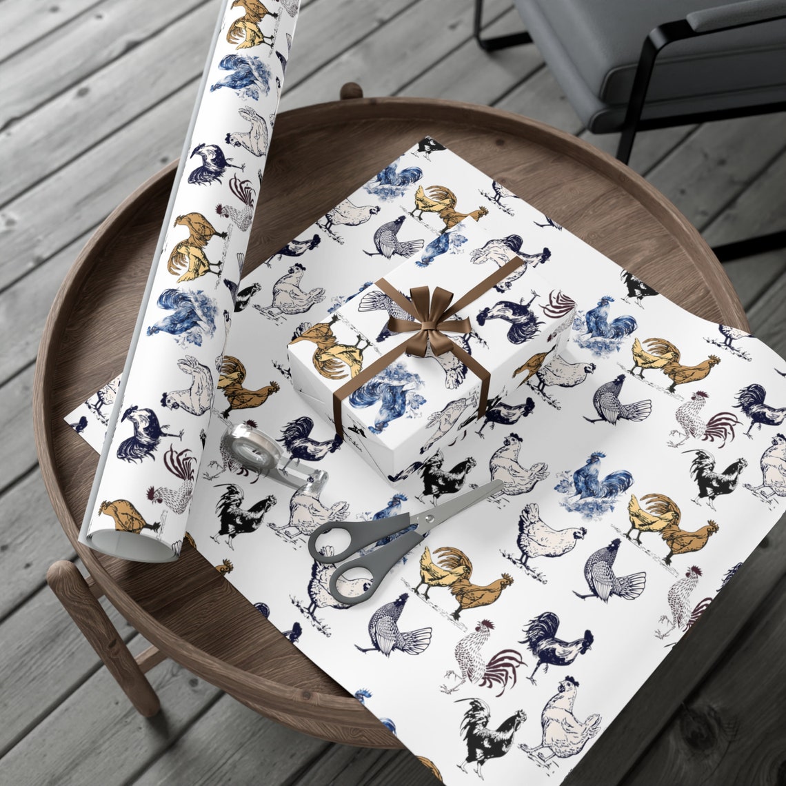 Chicken Wrapping Paper Gift Wrap Paper - Etsy
