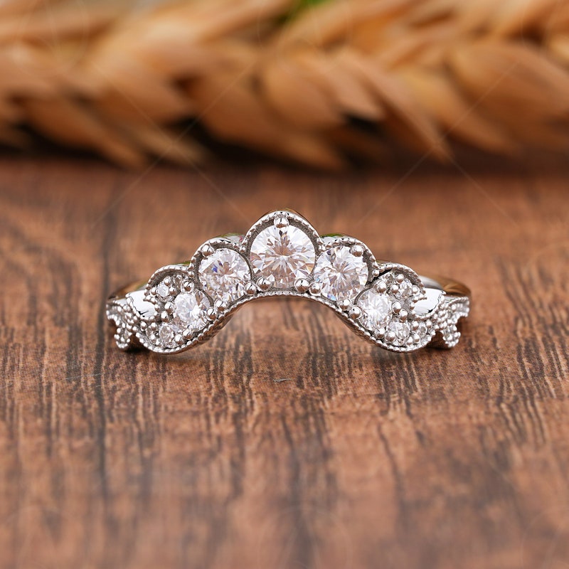 Crown Wedding Band - Etsy