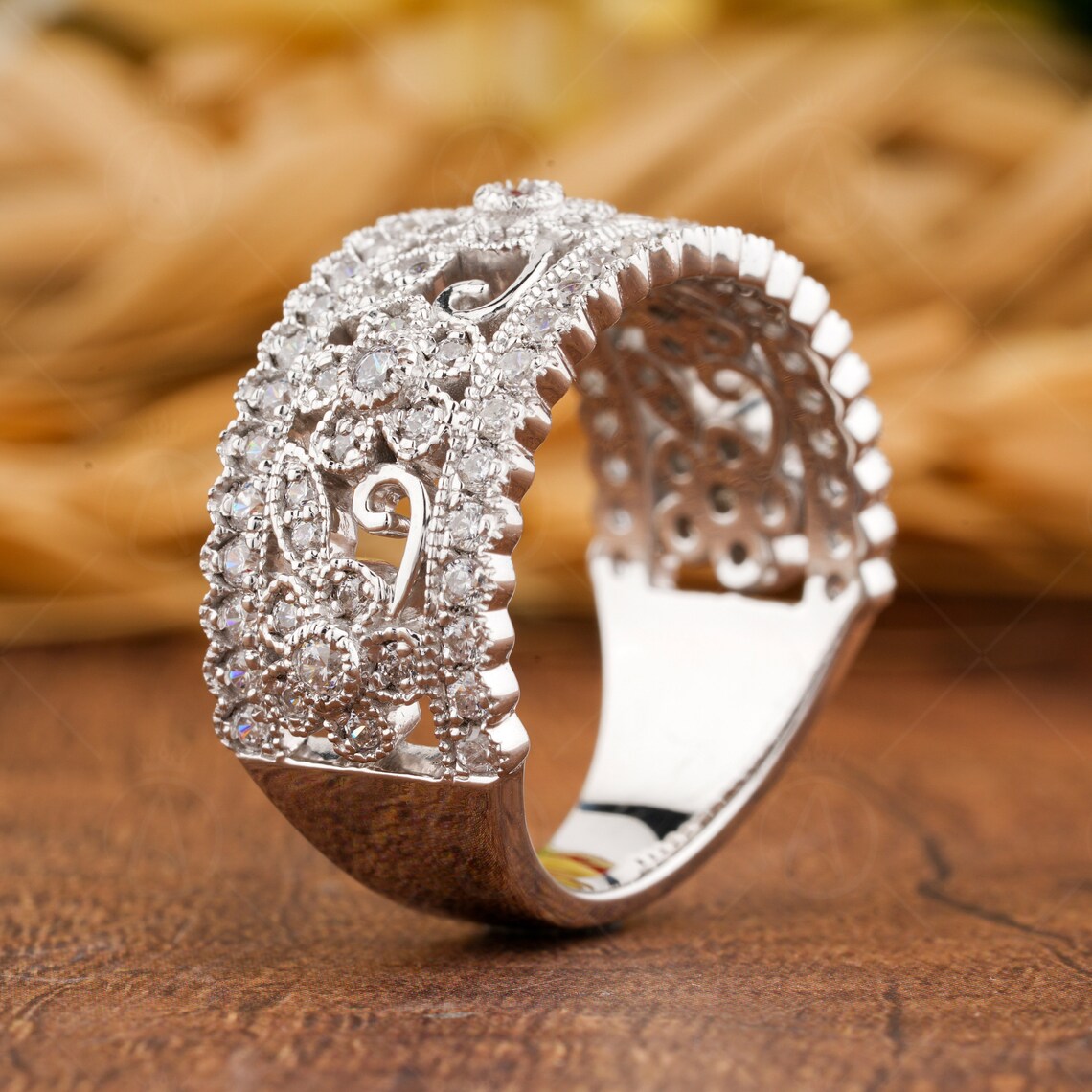 Floral Nature Inspired Rings for Women Flower Milgrain - Etsy