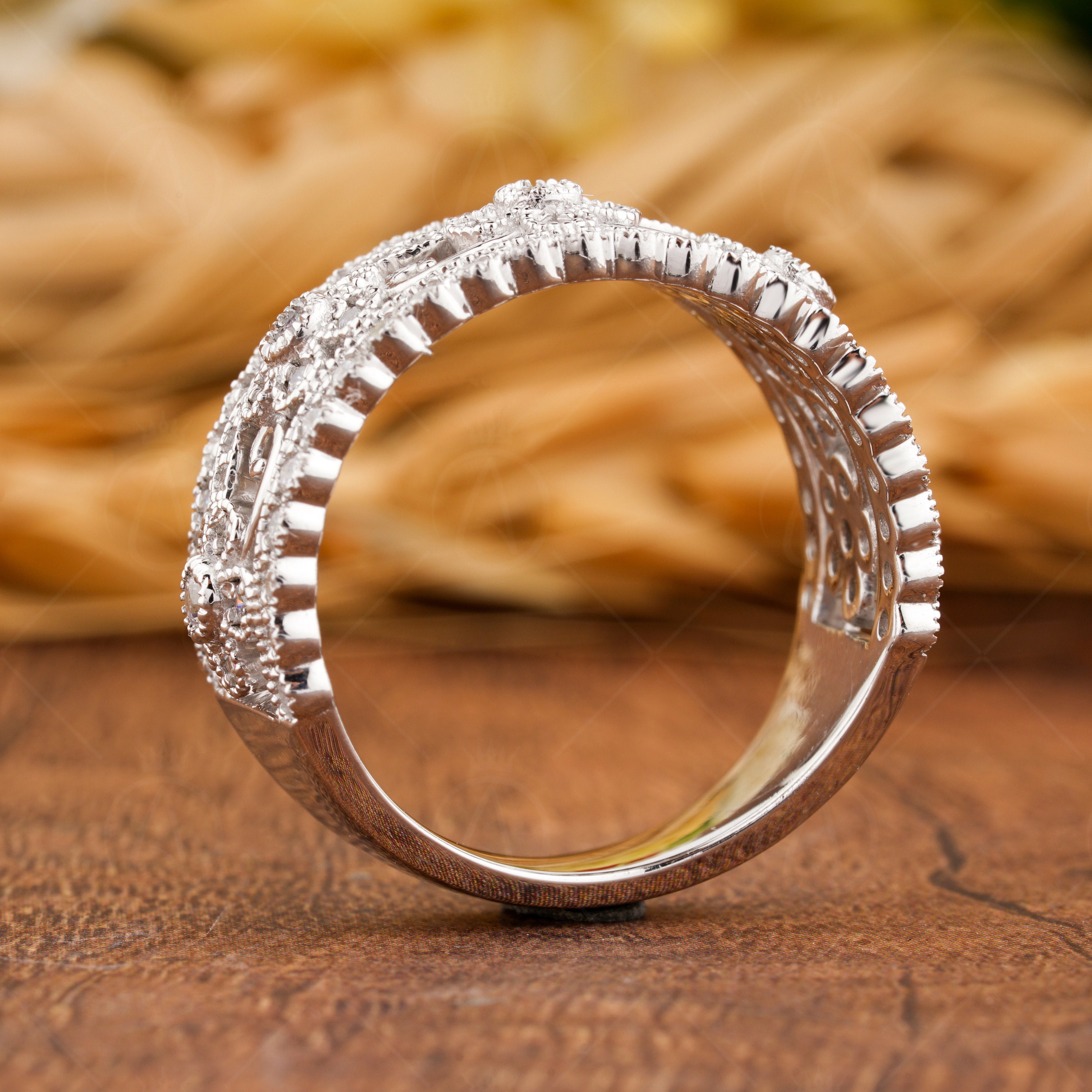 Floral Nature Inspired Rings for Women Flower Milgrain - Etsy