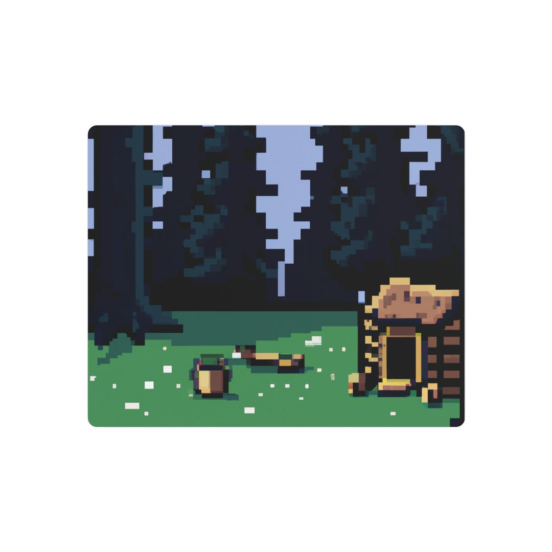 Pixel Art Camp Scene Metal Poster - Etsy