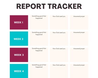Praise Report Sheet - Etsy
