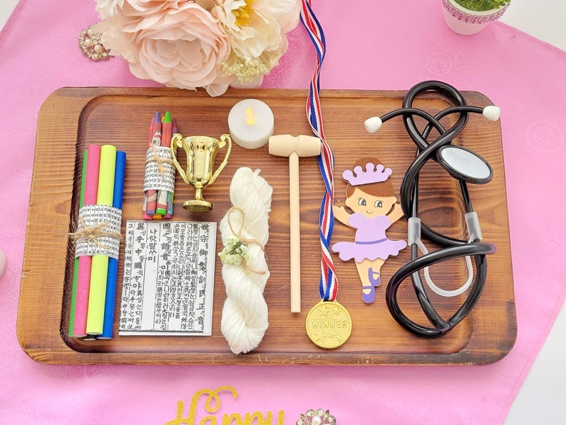 Doljabi for Girl 돌잡이 Dohl Party Set for Korean Baby Doljanchi Doljabi ...