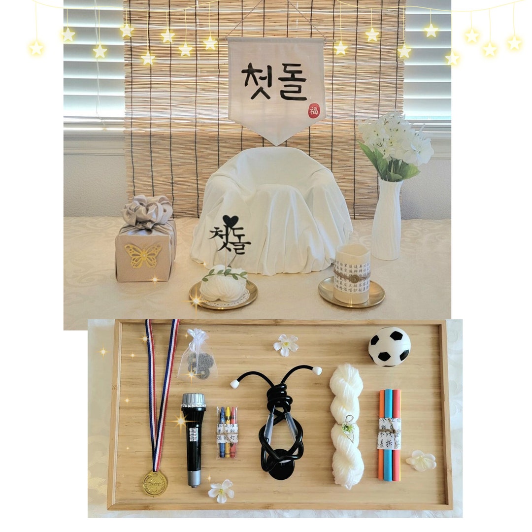 Korean Dohl Table Party Set for 1st Birthday Dohlparty Dolparty Dohl ...