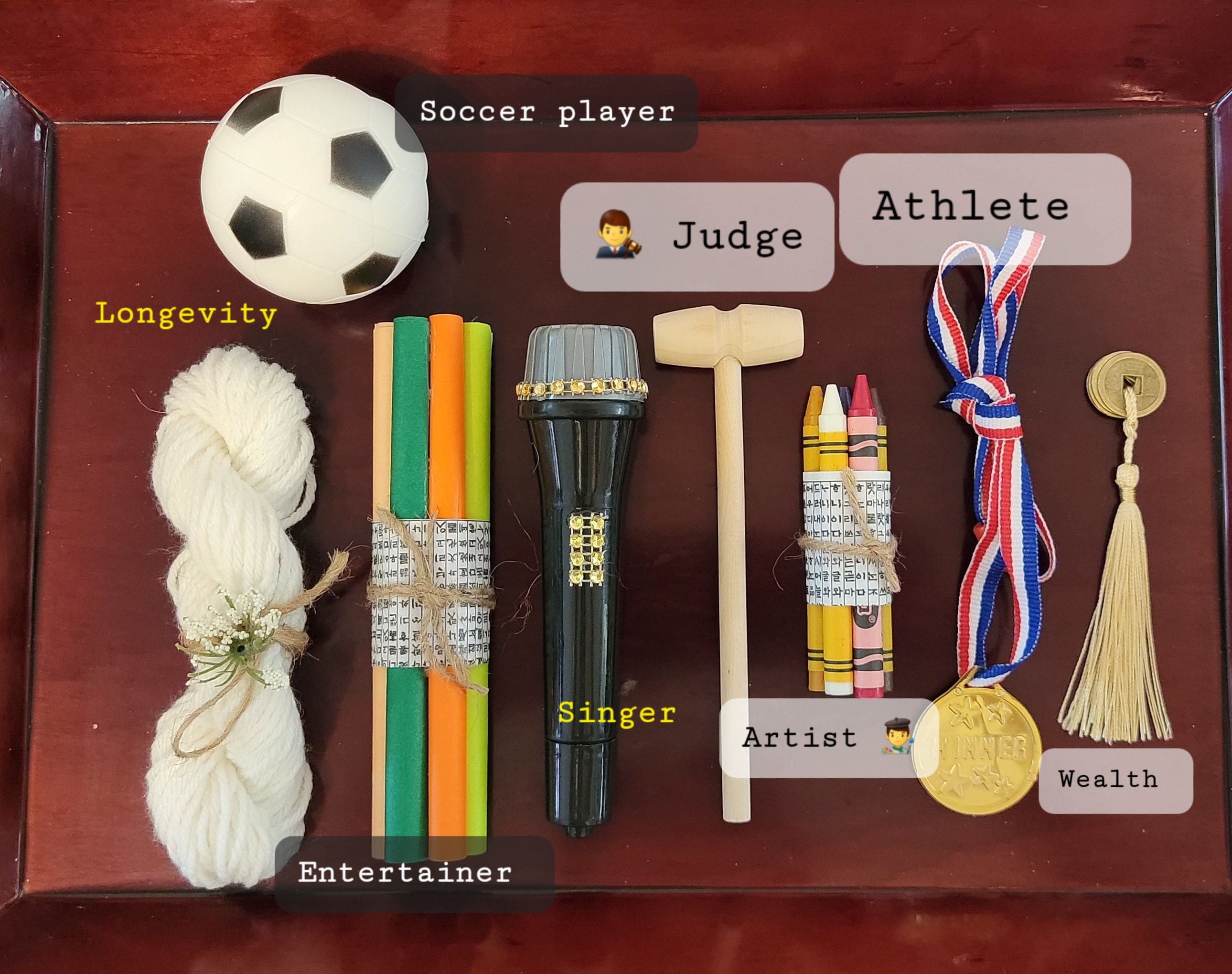 Doljabi for Girl Boy 돌잡이 Dohl Party Set for Korean Baby Doljanchi ...