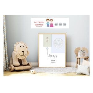 Korean Baek Il Diy Editable Welcome Sign Template for Dohl Party ...