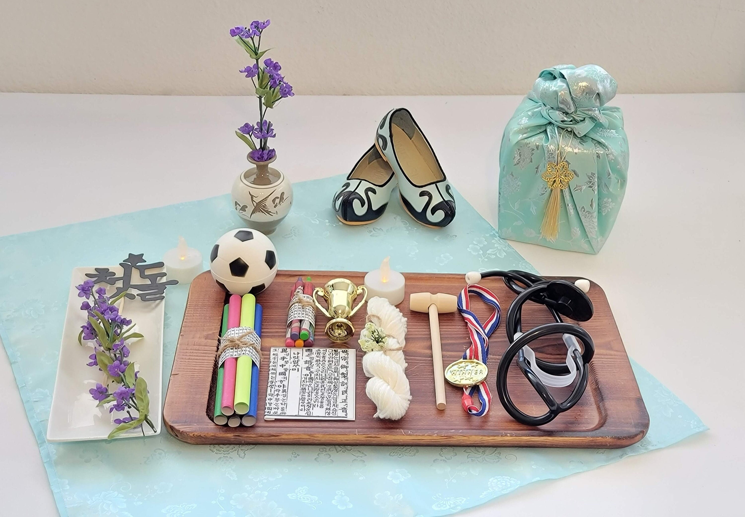 Korean 100days Baekil Table Party Set for 1st Birthday Doljabi Kit Dohl ...